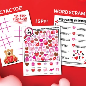 Kids Valentine's Day Activity Bundle - Valentine Party Kid Games ...