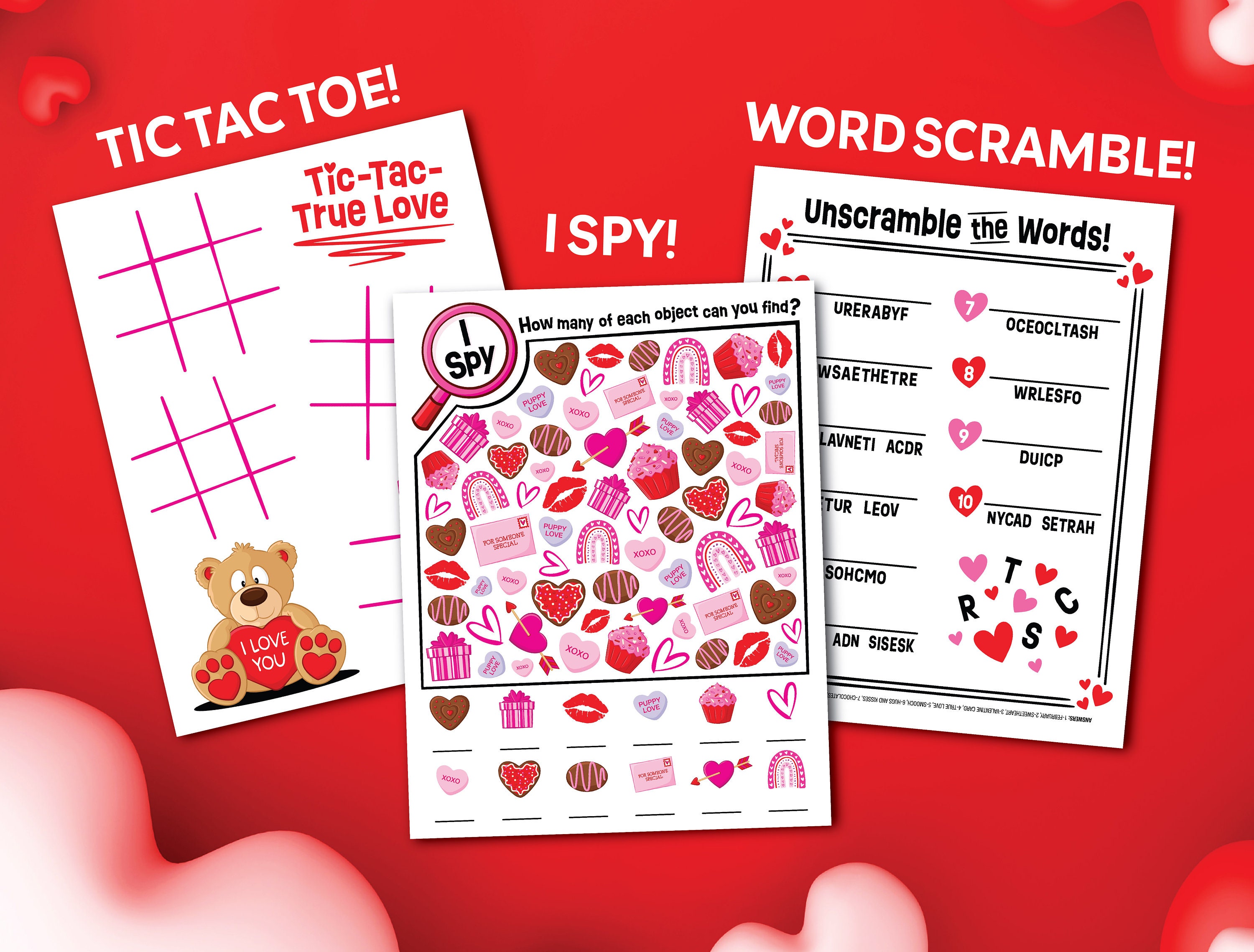 Kids Valentine's Day Activity Bundle Valentine Party Kid Games ...