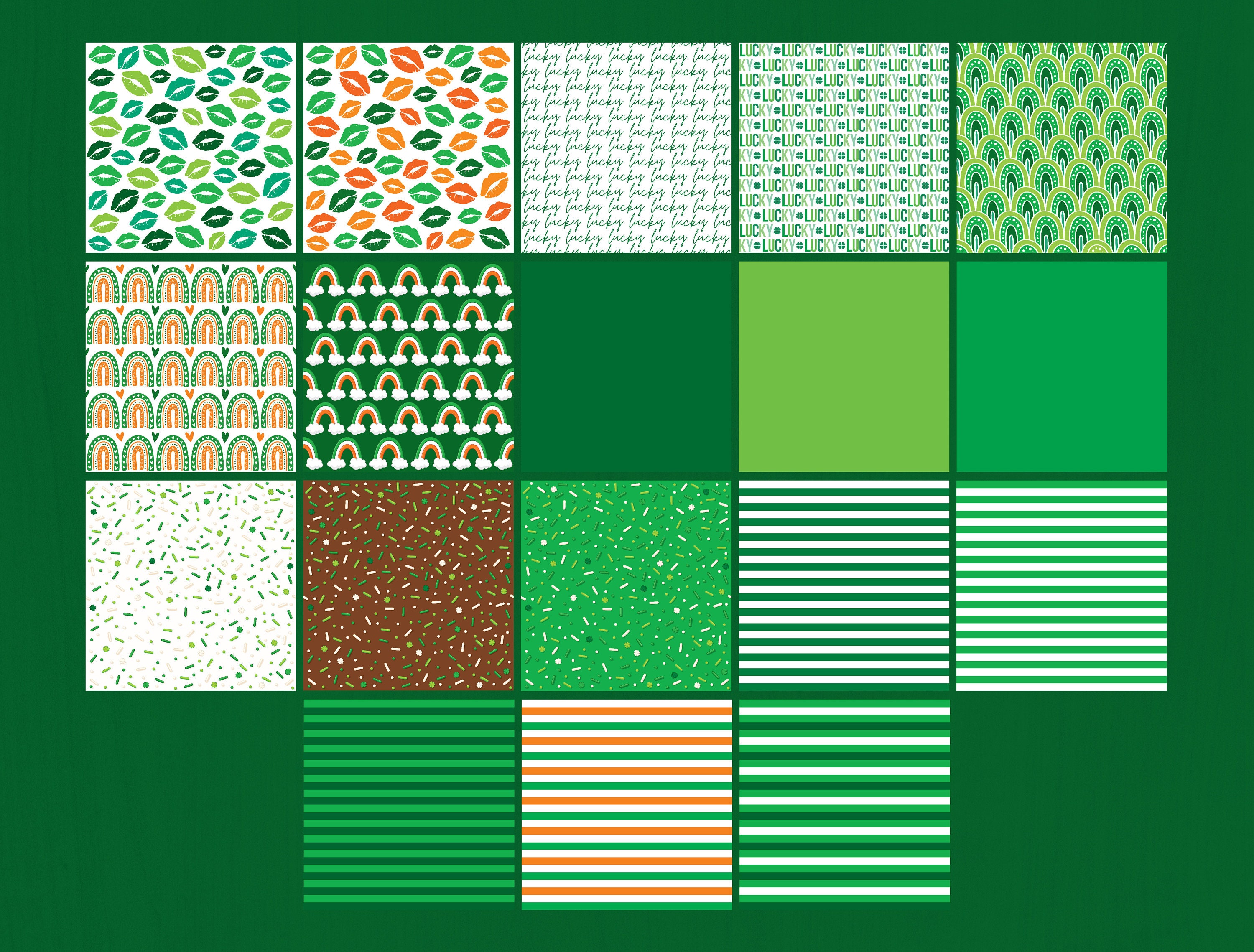 St. Patrick's Day Digital Paper Set Saint Patrick's Seamless Pattern ...