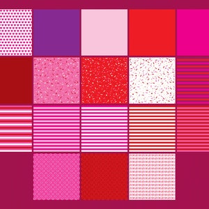 Valentine's Day Digital Paper Set - Valentine Seamless Pattern ...