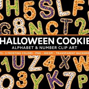 Halloween Cookie Clipart - Instant Download - Halloween Font ...