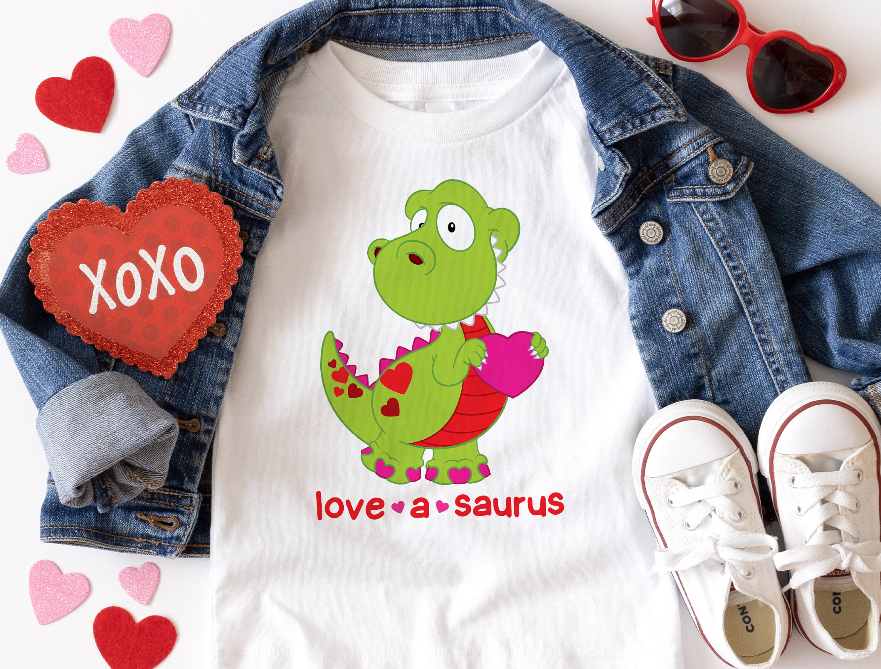 Valentine Dinosaur SVG Cute Dinosaur Heart PNG Kid Baby Dino Valentine ...