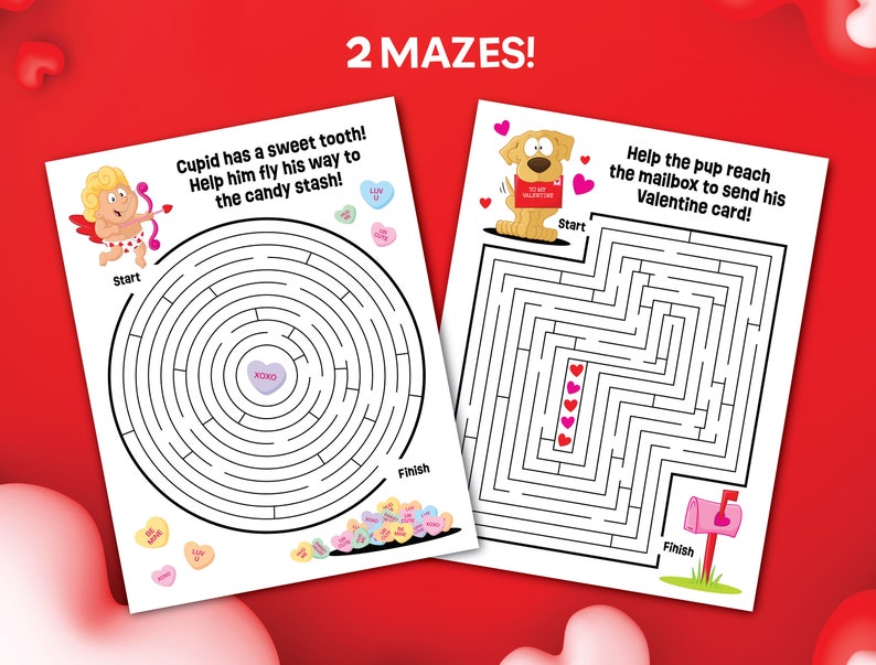 Kids Valentine's Day Activity Bundle Valentine Party Kid Games ...