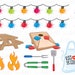 Backyard BBQ Clipart - Summer Party Clip Art - Beach Barbecue Clipart ...