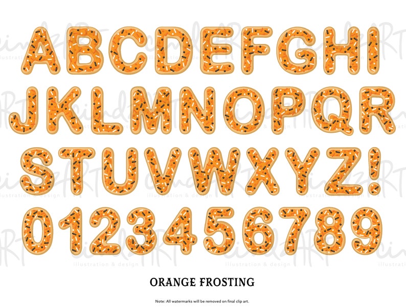 Halloween Cookie Clipart Instant Download Halloween Font - Etsy