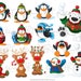Cute Christmas Clip Art Commercial Use Christmas Clipart Bundle Holiday ...