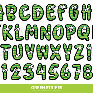 Halloween Alphabet Number Clipart - Instant Download PNG - Make Your ...
