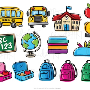 Back to School Classroom Clipart - Digital Download - Cute Teacher ...
