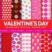 Valentine's Day Digital Paper Set - Valentine Seamless Pattern ...
