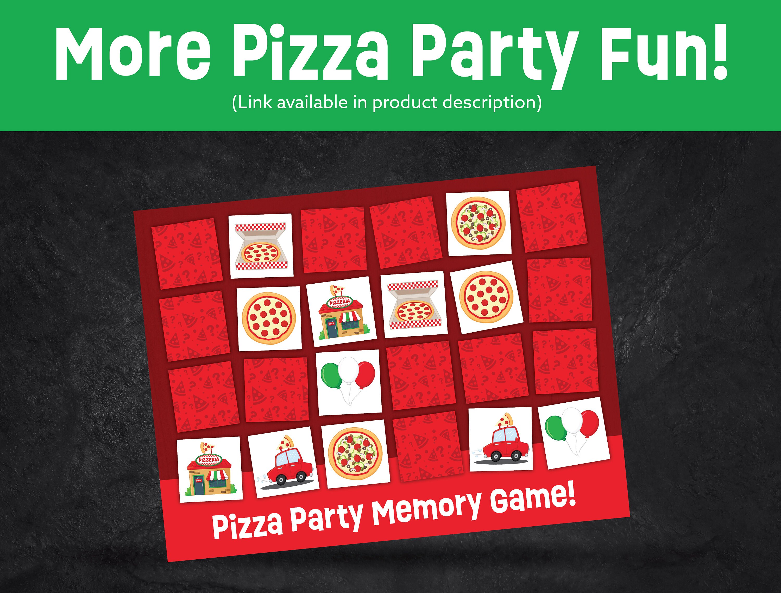 Pizza Party Bingo Game Printable Instant Download Pizza - Etsy