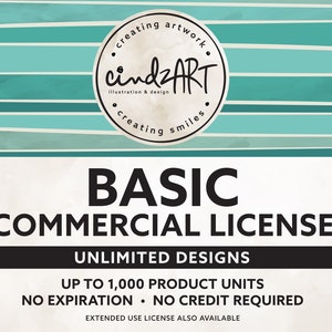 Basic Commercial License - Commercial Use Clip Art Digital Paper SVG ...