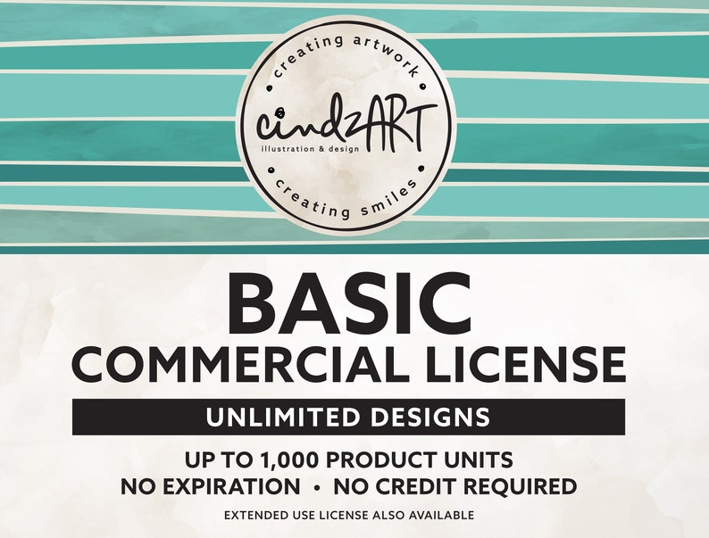 Basic Commercial License - Commercial Use Clip Art Digital Paper SVG ...