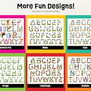 Animal Alphabet Poster 18x24 - Animal Alphabet - ABC Wall Art - Animal ...