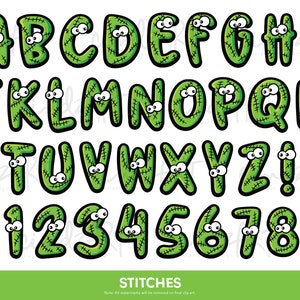 Halloween Alphabet Number Clipart - Instant Download PNG - Make Your ...