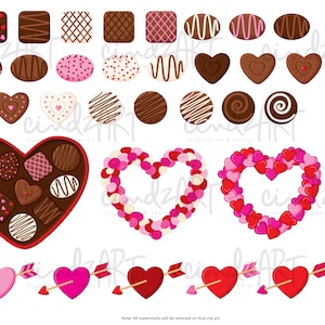 Cute Valentine's Day Clip Art - Valentine Clipart - Chocolate Candy ...