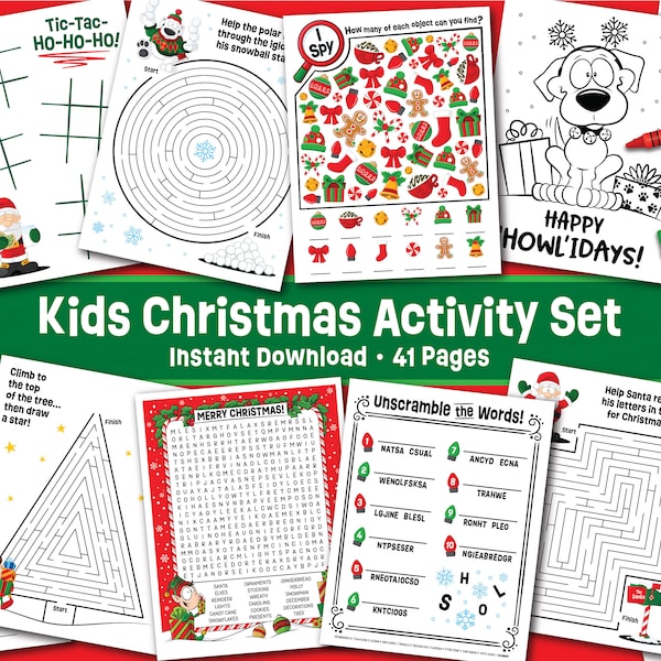 Christmas Game Booklet - Etsy