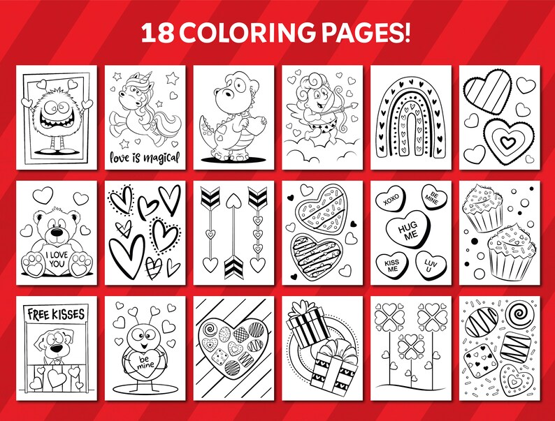 Printable Valentine's Day Activity Bundle Valentine Party Kid Games ...