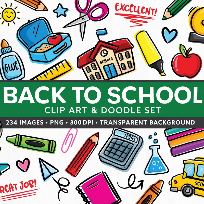 Back to School Cliparts - Etsy