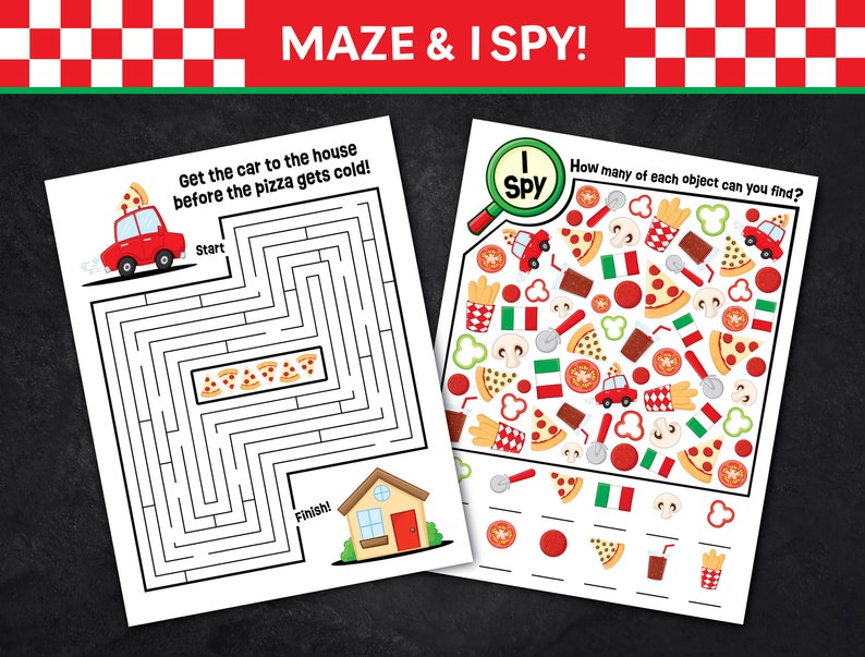 Pizza Party Activity Bundle Kids Pizza Party Printable Games Pizza ...