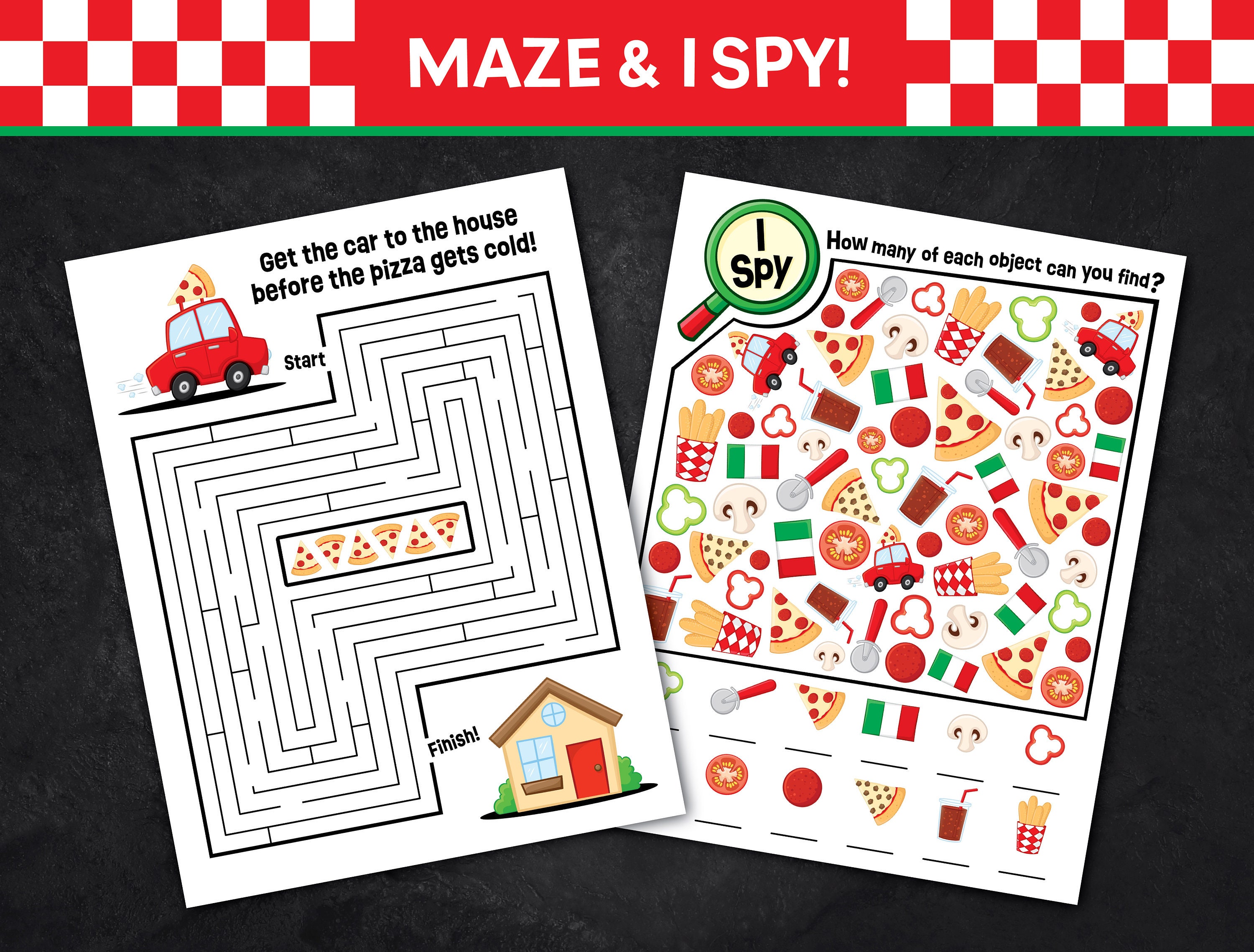 Pizza Party Activity Bundle Kids Pizza Party Printable Games Pizza ...