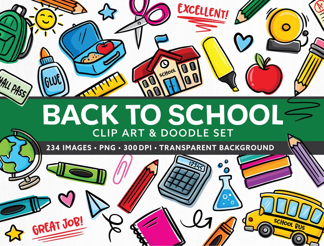 Back to School Classroom Clipart Digital Download Cute Teacher Graphics ...