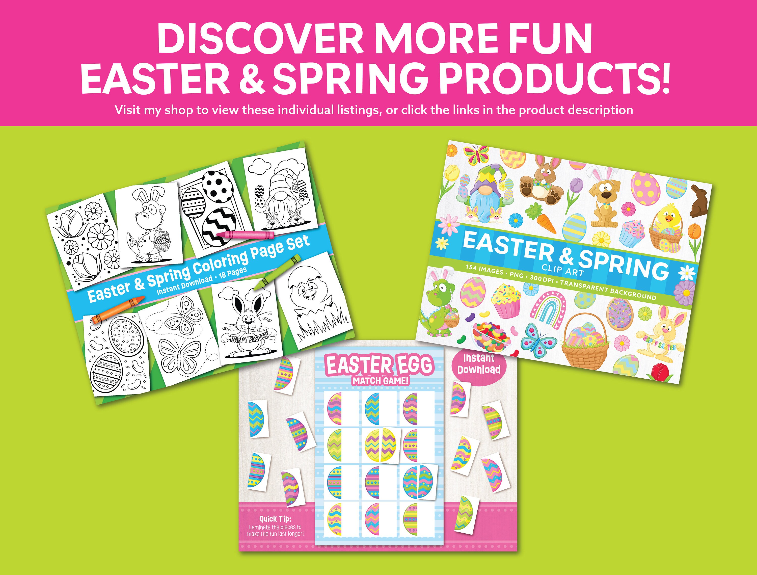 Easter Egg Memory Match Printable Instant Download Fun Easter Kid Games ...