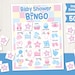 Baby Shower Bingo Game Printable Baby Boy Girl Bingo Games Gender ...