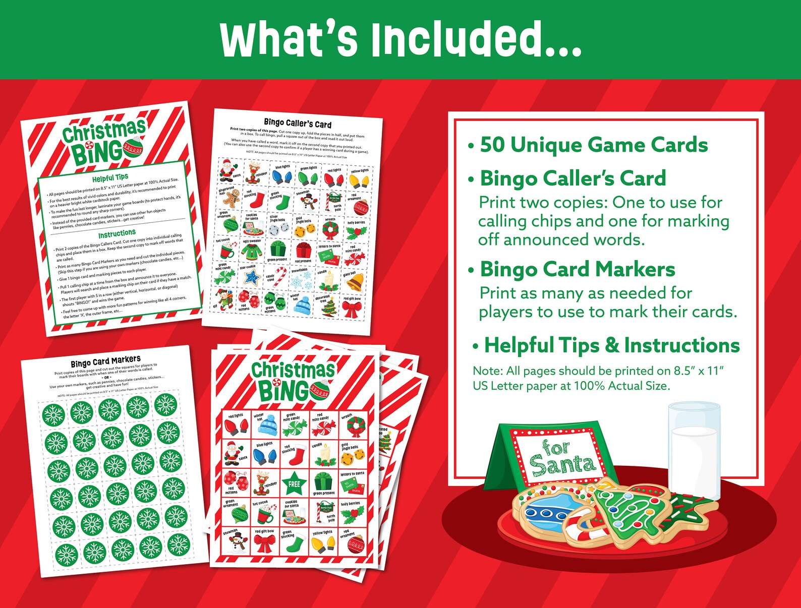 Christmas Bingo Game Printable - Instant Download - Christmas Bingo ...
