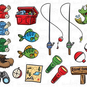 Camping Clipart Set - Cute Summer Camp Clip Art - Campground Clipart ...