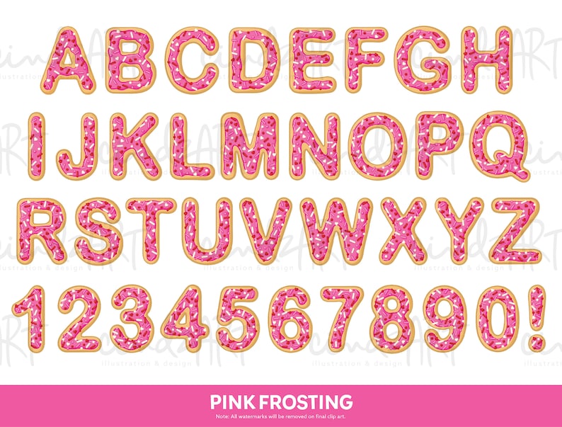 Valentine Cookie Clipart - Instant Download - Valentine's Day Font ...