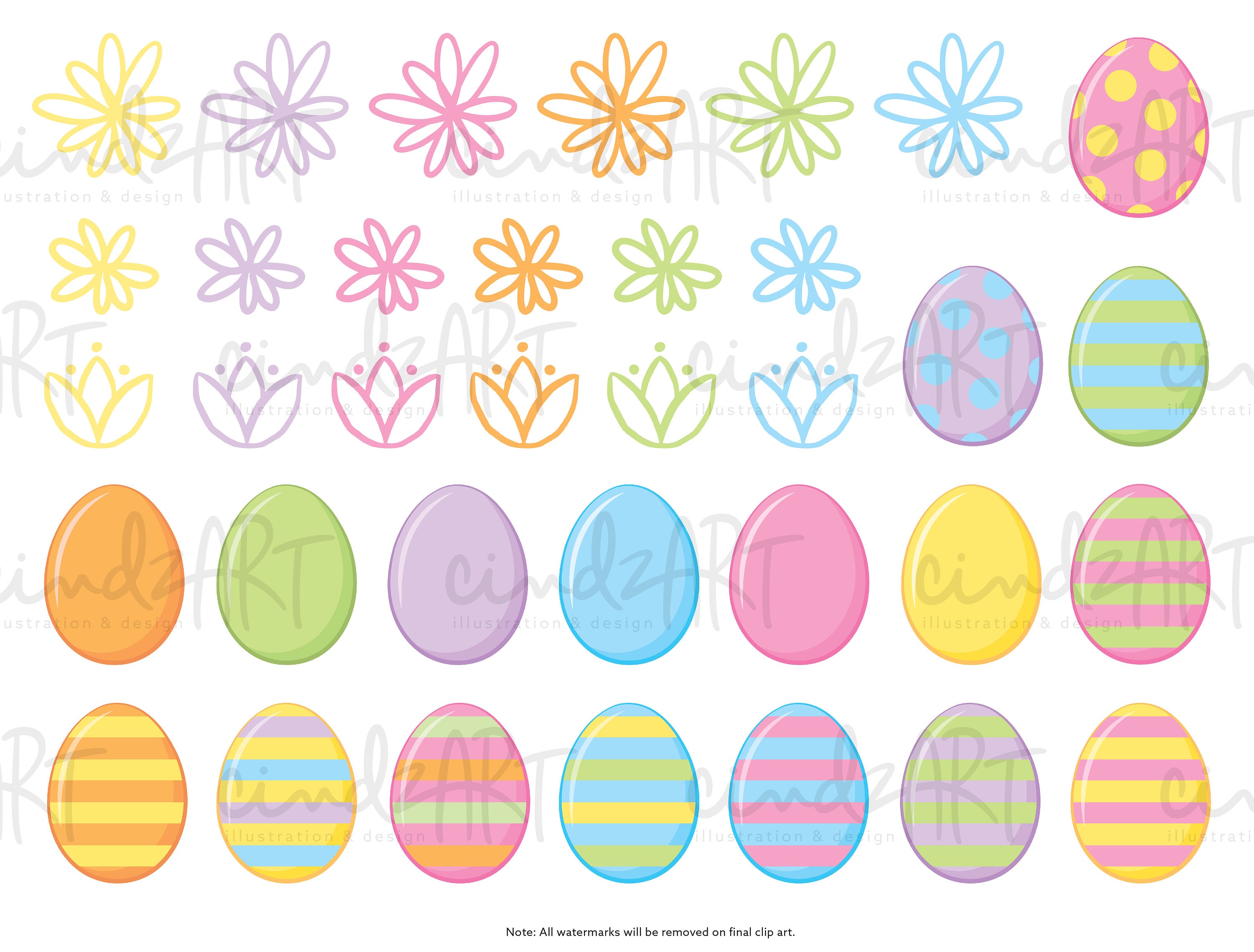 Cute Easter Spring Commercial Use Clipart Happy Easter Clip Art Easter ...