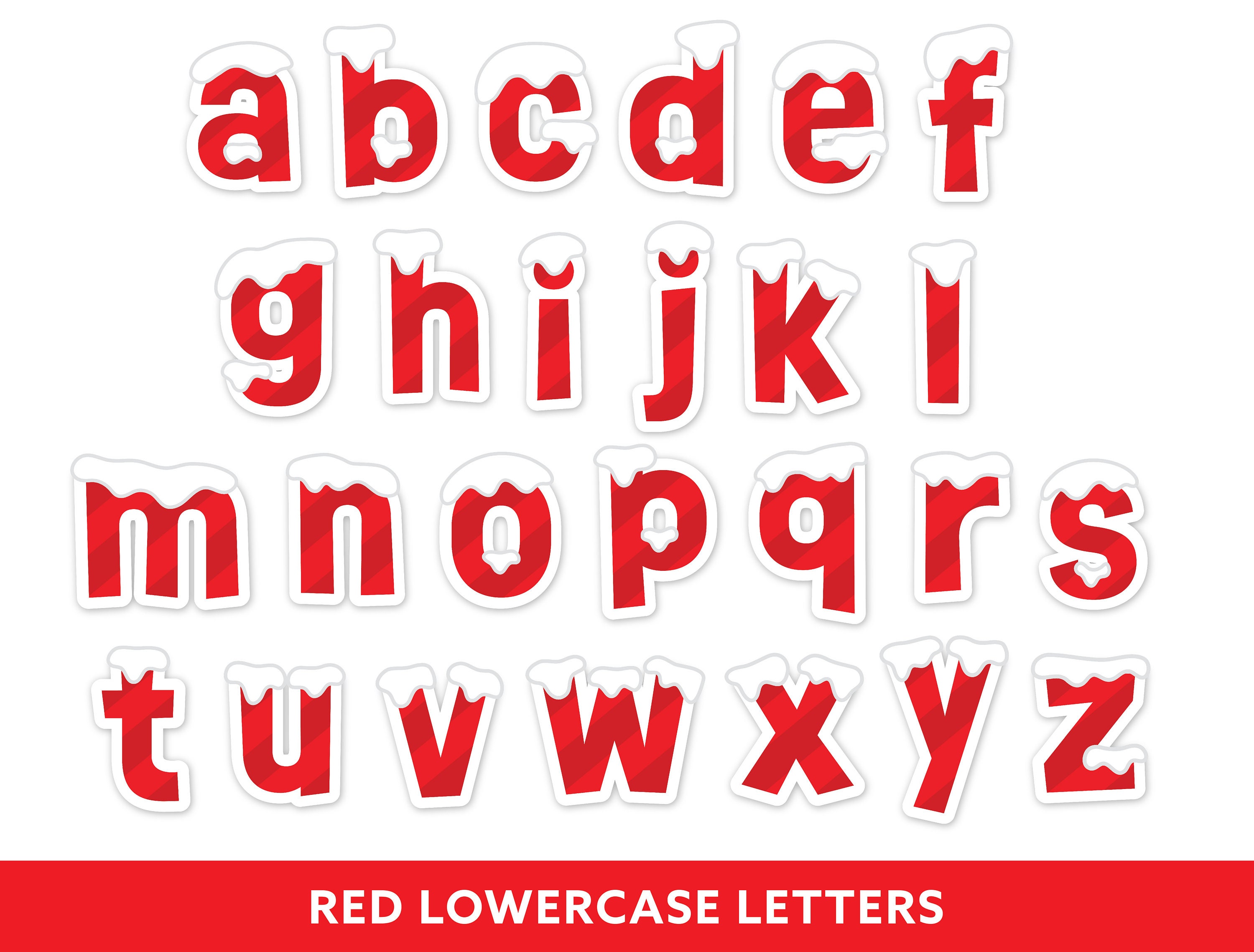 Snowy Alphabet Number Symbol Clipart Collection Winter Snow Borders ...