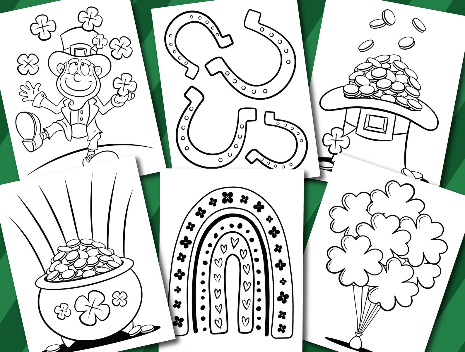 St. Patricks Day Coloring Page Set Instant Download Saint - Etsy