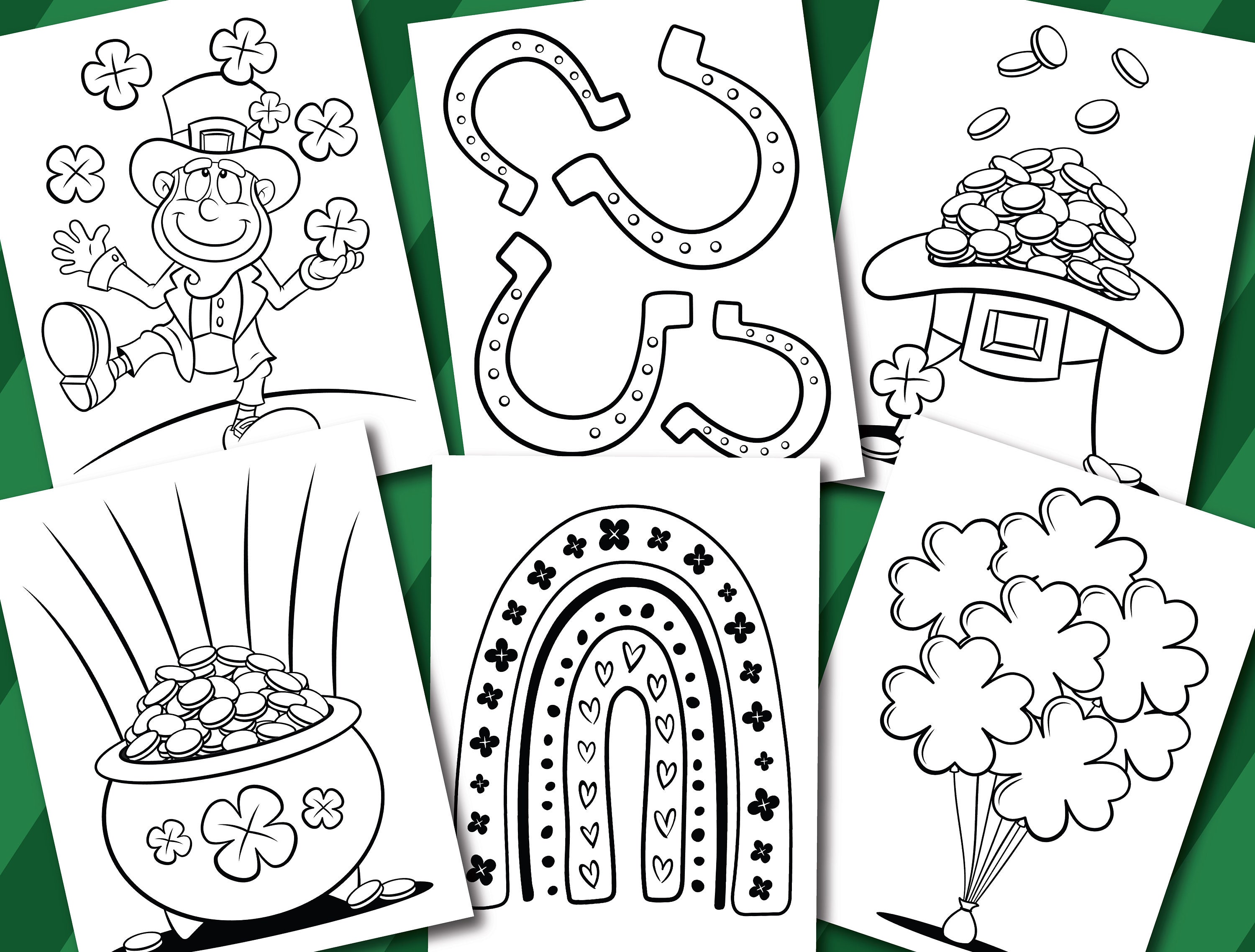 St. Patricks Day Coloring Page Set Instant Download Saint - Etsy