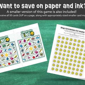 Back to School Bingo Game Printable - Instant Download - Classroom ...