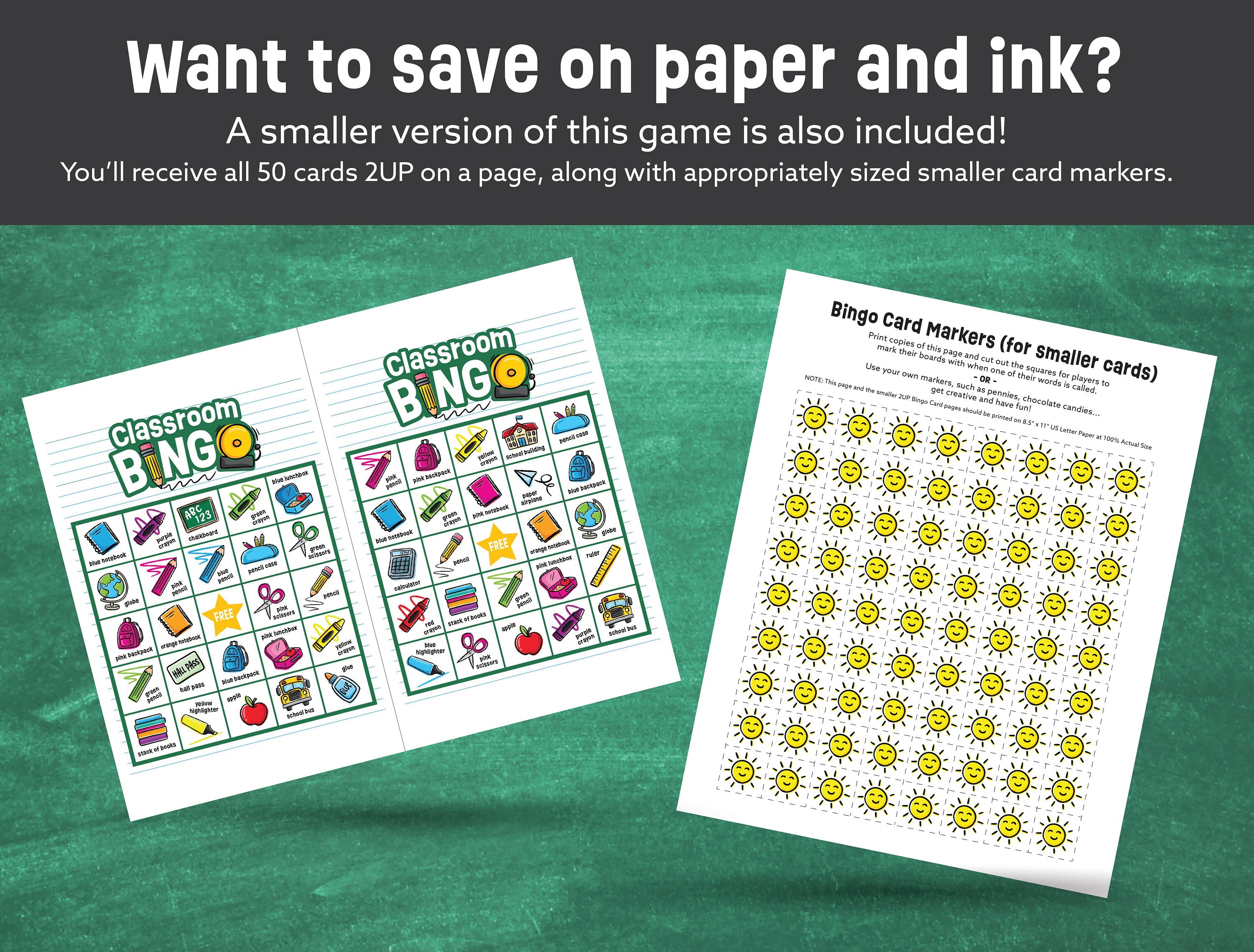 Back to School Bingo Game Printable Instant Download Classroom Bingo ...