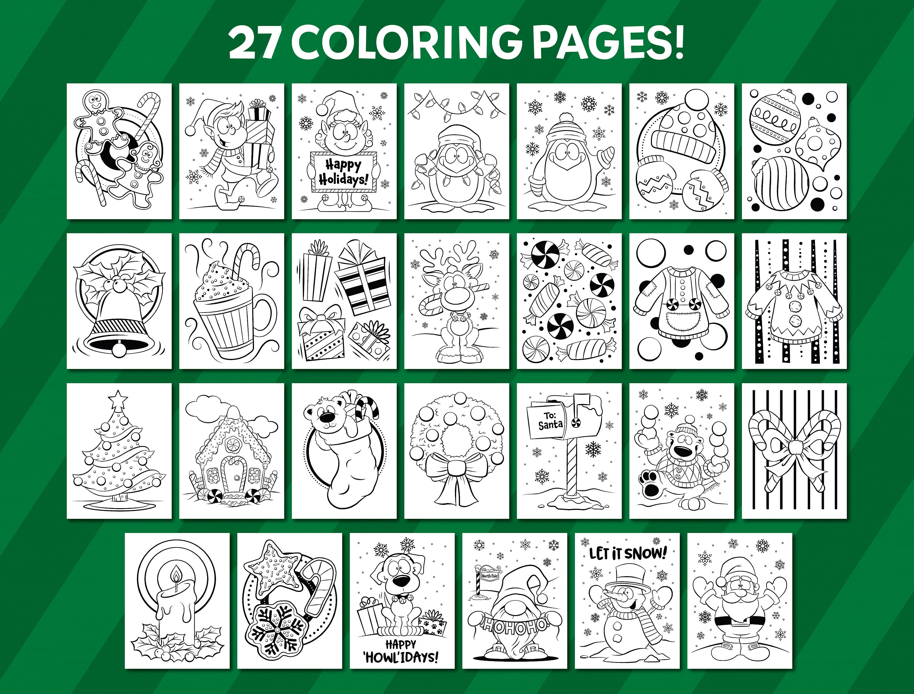 Printable Christmas Game Bundle - Christmas Party Games for Kids ...