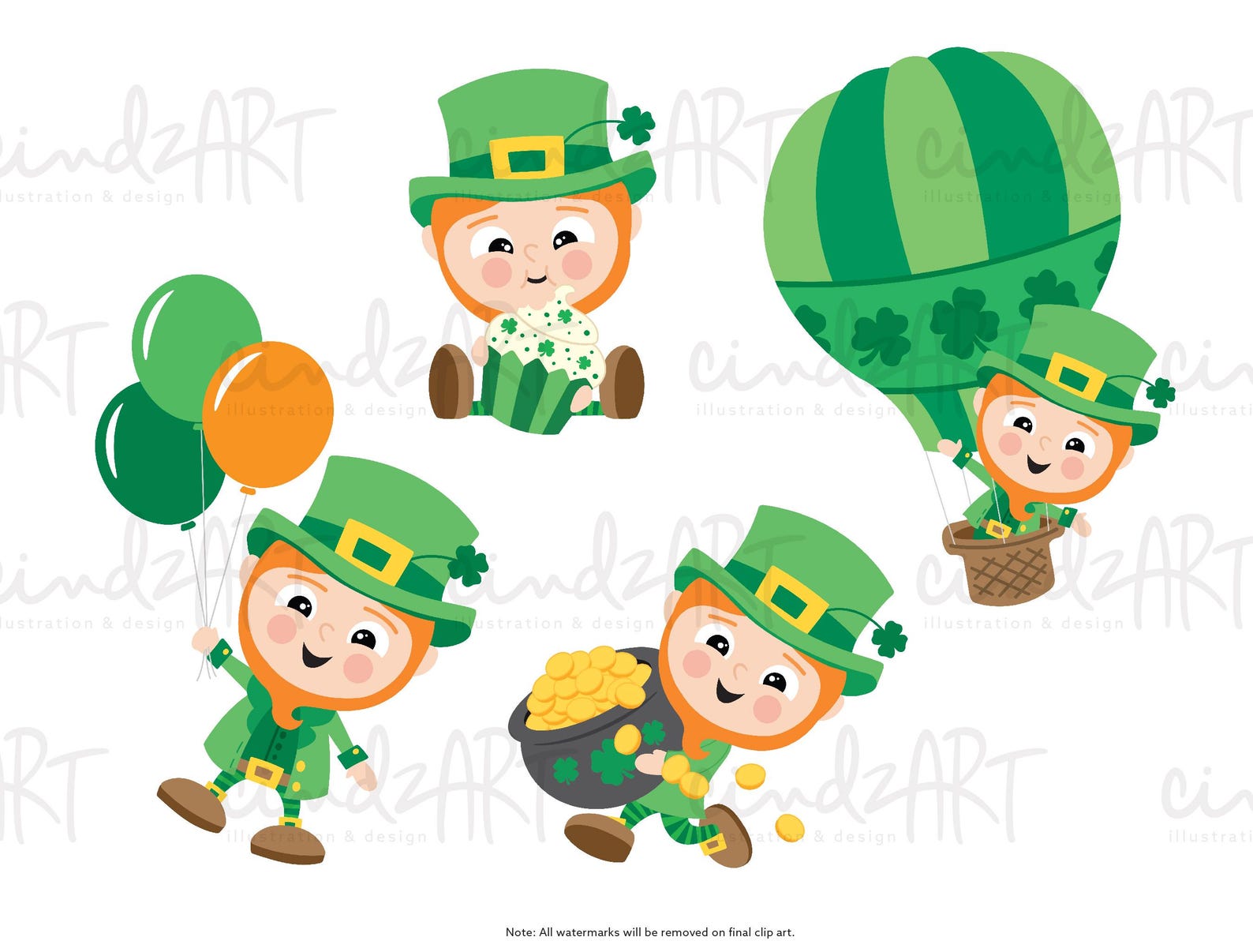 Leprechaun Clipart - Cute St. Patricks Day Clipart - Lucky Leprechaun ...