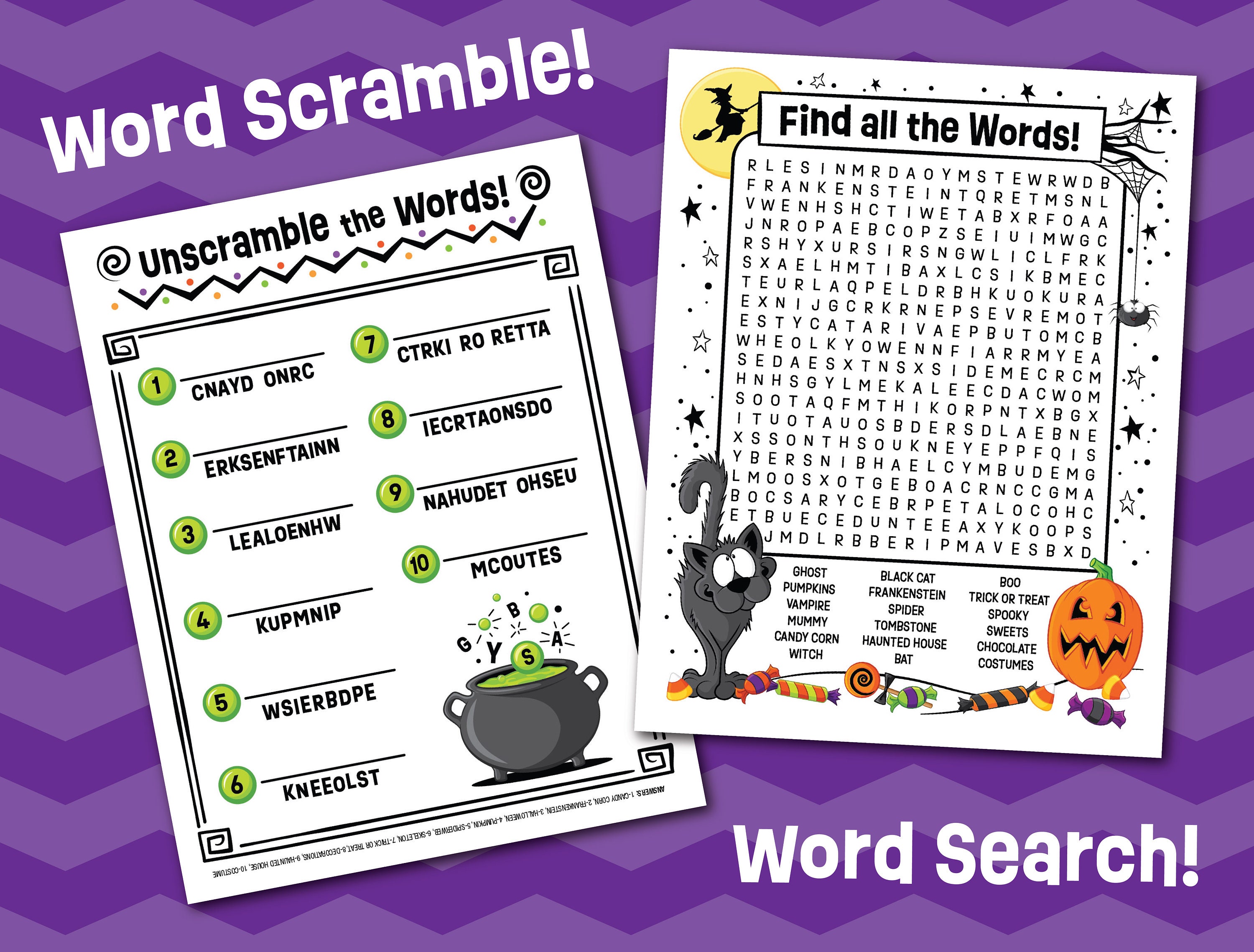 Kids Halloween Activity Set Instant Download Kids Halloween Printables ...