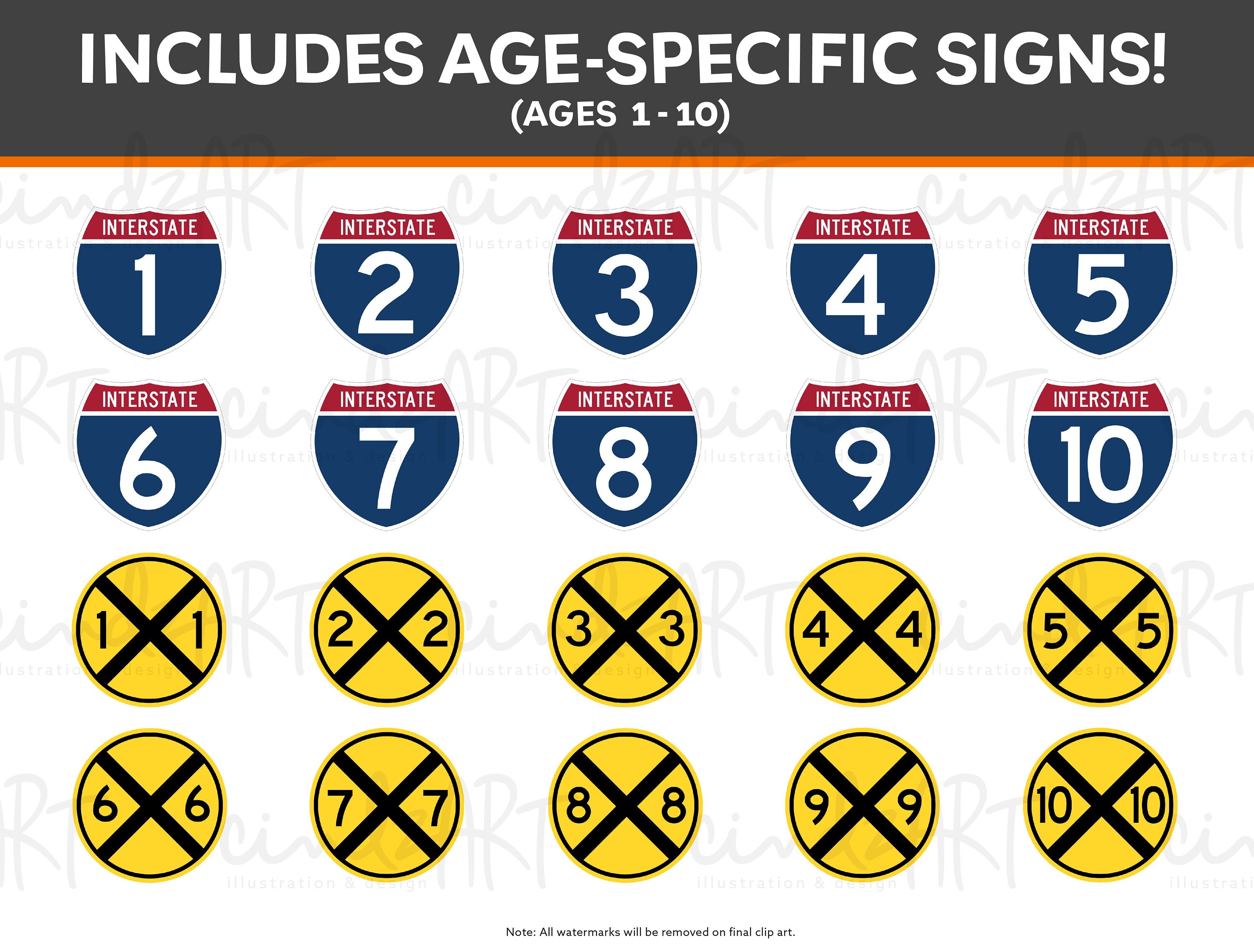 Birthday Road Sign Clipart Construction Sign Birthday Decor - Etsy ...