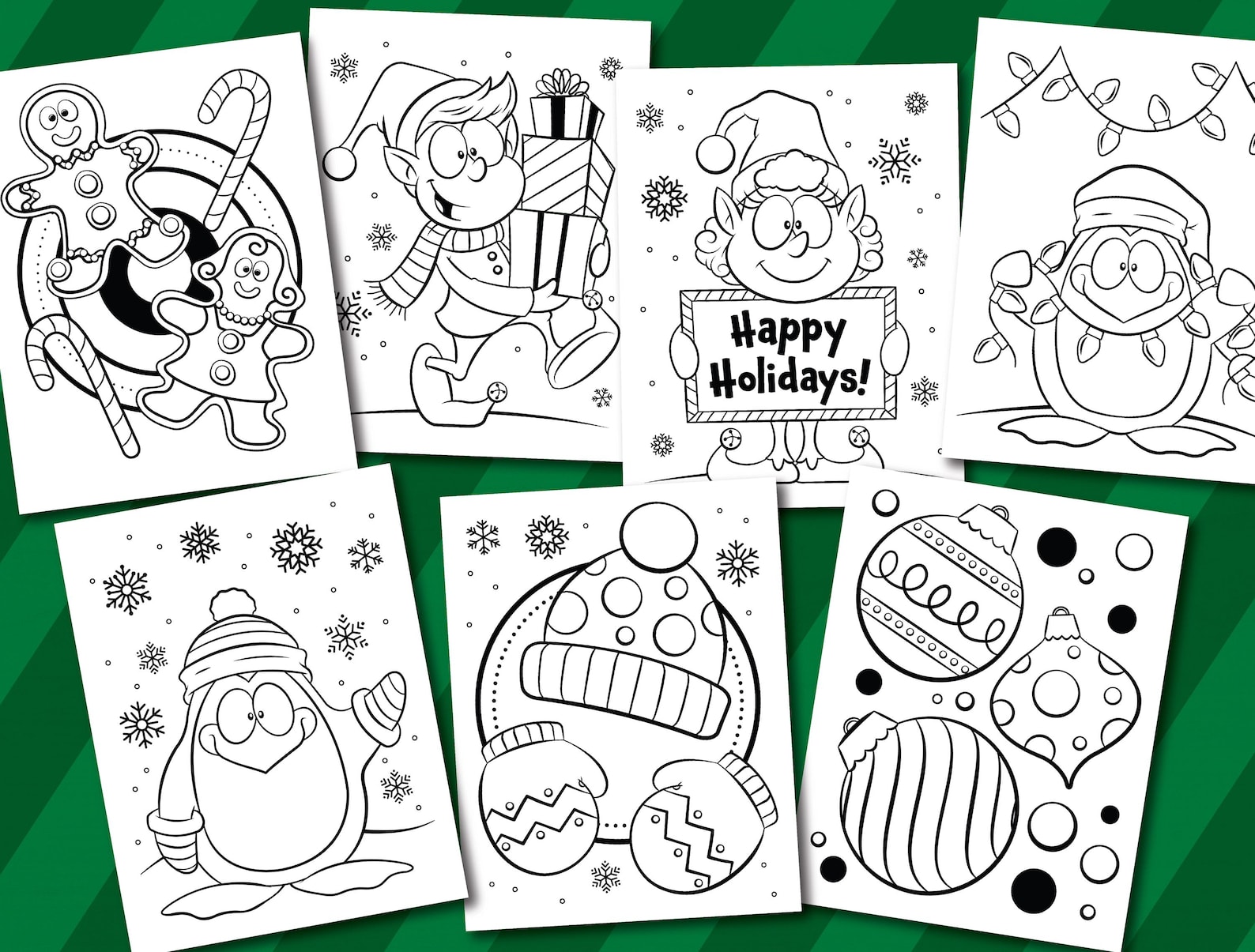 Christmas Coloring Pages - Kids Holiday Coloring - Toddler Coloring ...