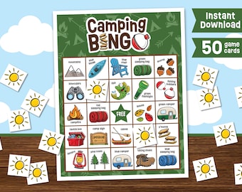 National Park Service Map Symbols Bingo, Camping Bingo, Printable Bingo ...