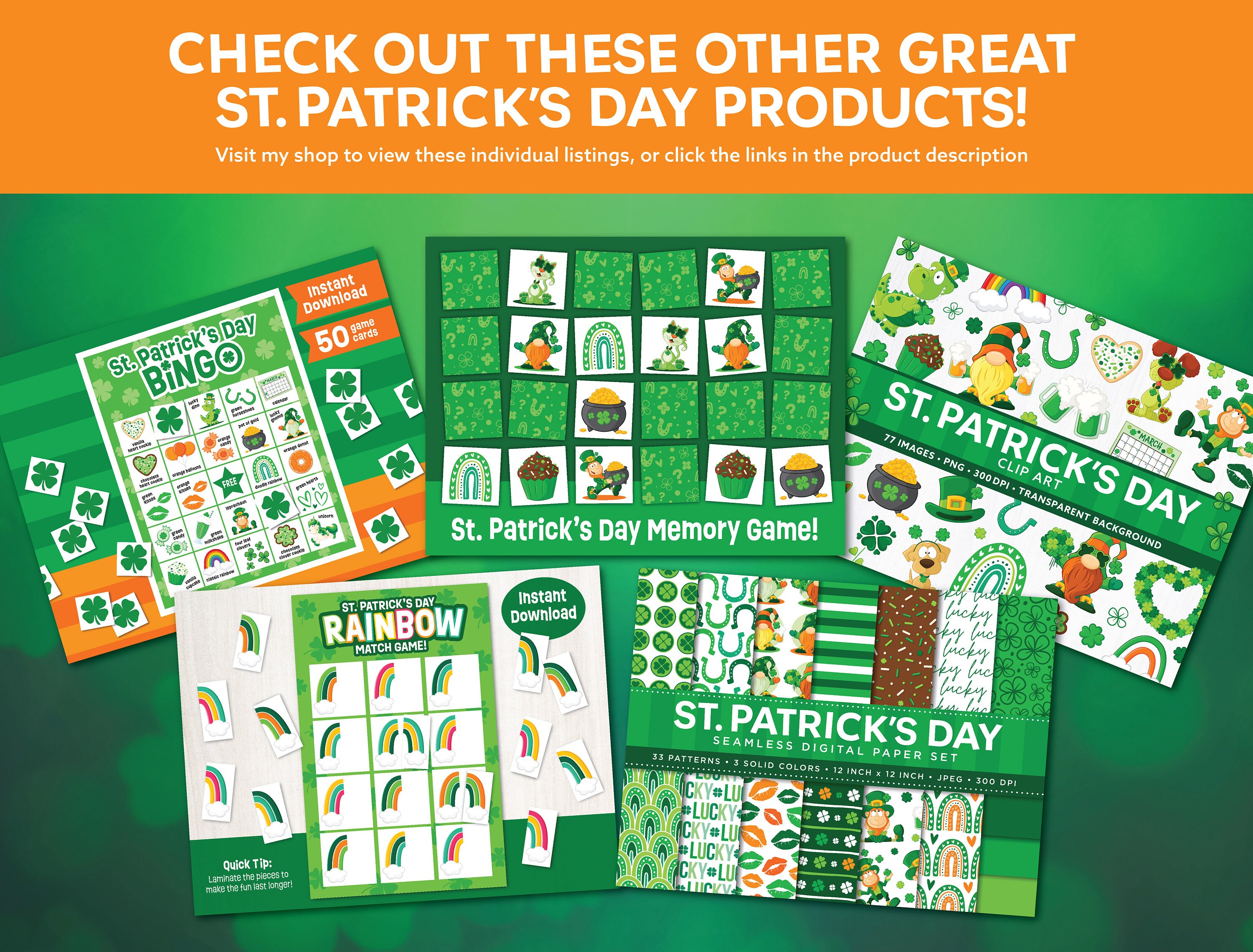 St. Patrick's Day Activity Bundle St. Paddy Party Kid Games St. Patrick ...