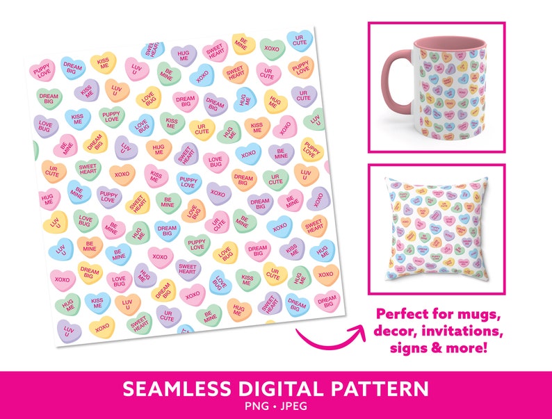 Candy Heart SVG Candy Hearts Png Valentine Hearts Svg Candy Heart ...