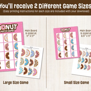 Donut Match Game - Instant Download - Donut Game - Donut Party - Donut ...
