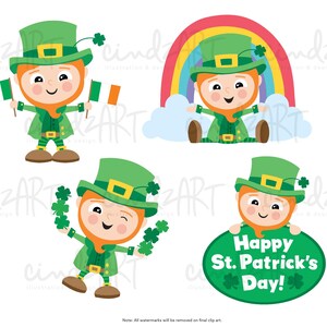 Leprechaun Clipart - Cute St. Patricks Day Clipart - Lucky Leprechaun ...
