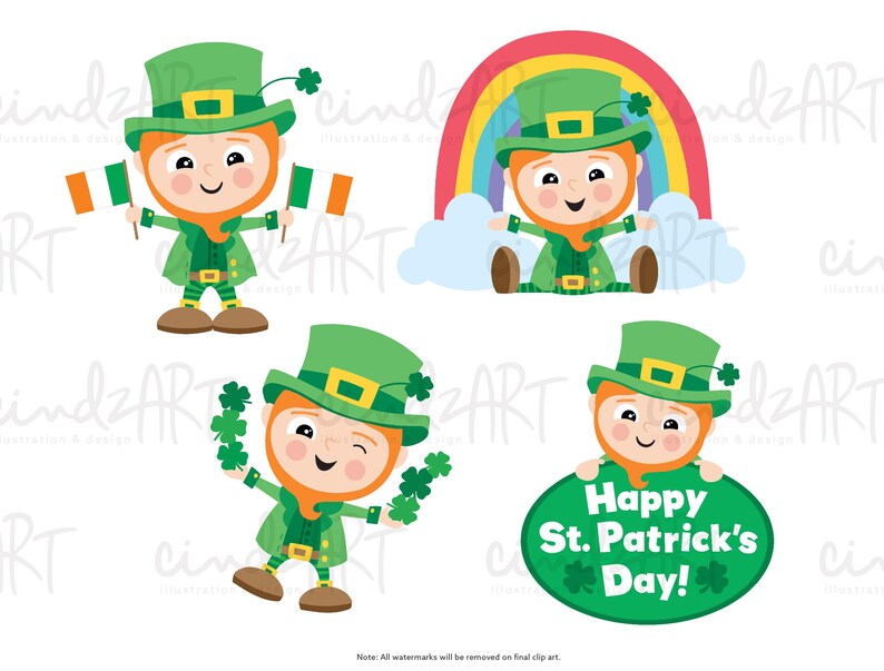 Leprechaun Clipart - Cute St. Patricks Day Clipart - Lucky Leprechaun ...