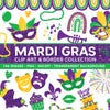 Mardi Gras Swirl Borders Clipart: SVG, PNG, JPG (digital Download ...