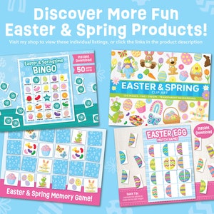 Easter Spring Coloring Page Set - Instant Download - Easter Springtime ...