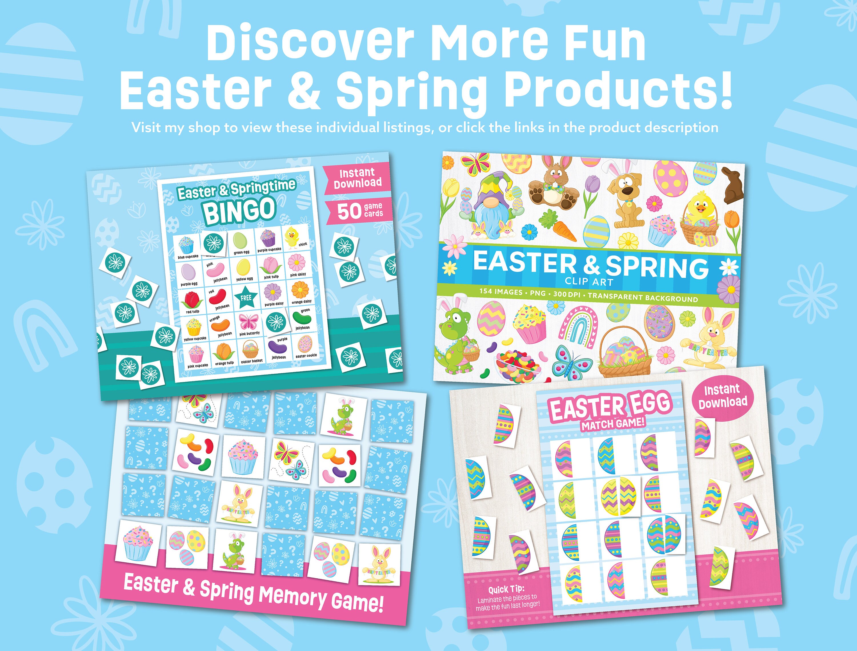 Easter Spring Coloring Page Set Instant Download Easter - Etsy